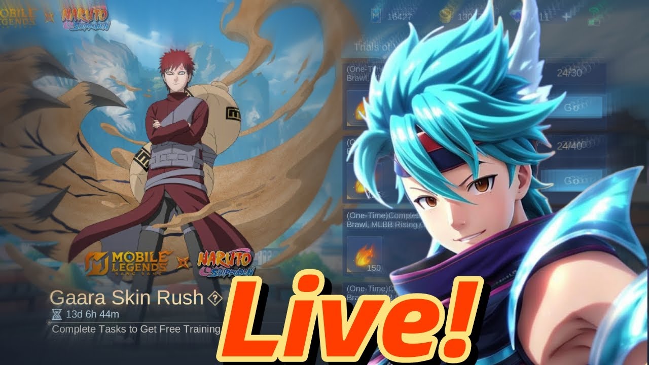 rush for GAARA SKIN 🤡 05/20 | MLBB LIVESTREAM - YouTube