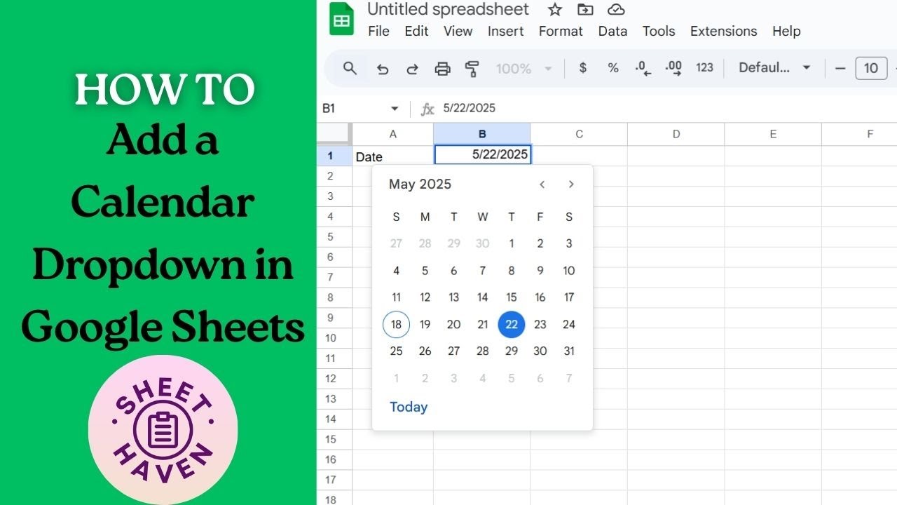 How to Add a Calendar Dropdown in Google Sheets (Date Picker Tutorial ...