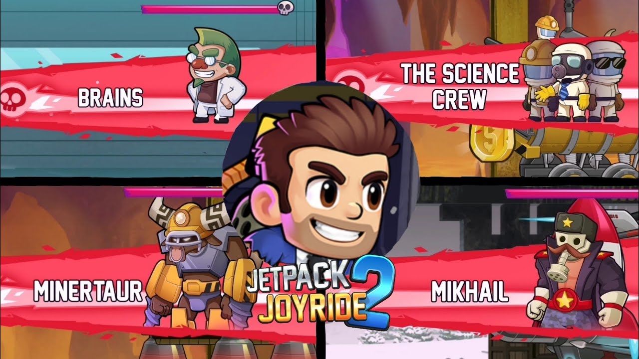 Jetpack Joyride 2: Bullet Rush | (All Bosses) - YouTube