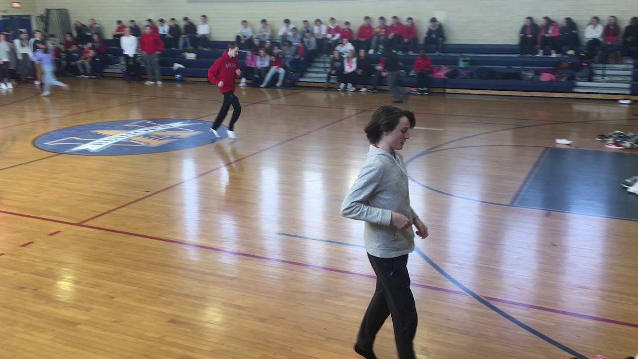 Freshman Mini Spirit Day: Relay Races (Shoe Find) - YouTube