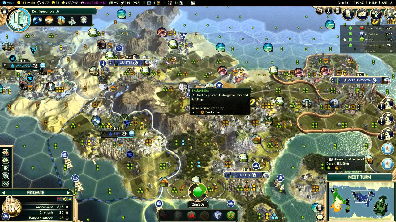 Let's play Civ 5 - America (Online No Quitters) - Part 7 - YouTube