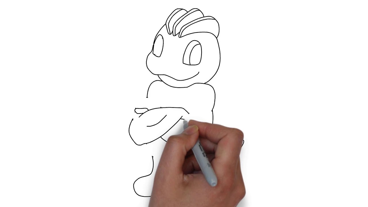 How to Draw Machop Pokemon Step by Step Video Tutorial - YouTube