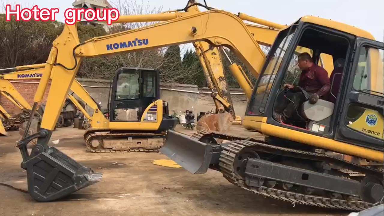 Used Komatsu original brand PC 60 excavator for sale - YouTube