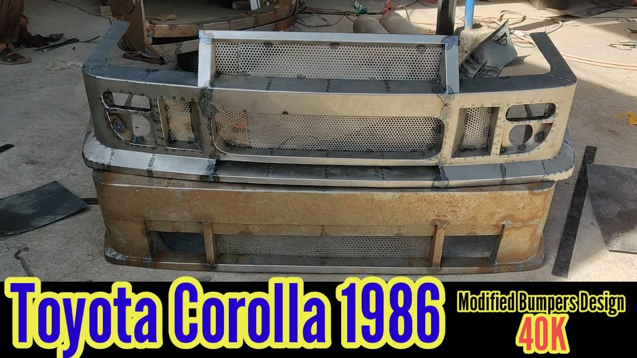 Toyota Corolla 1986 Modified Bumpers Metal - YouTube