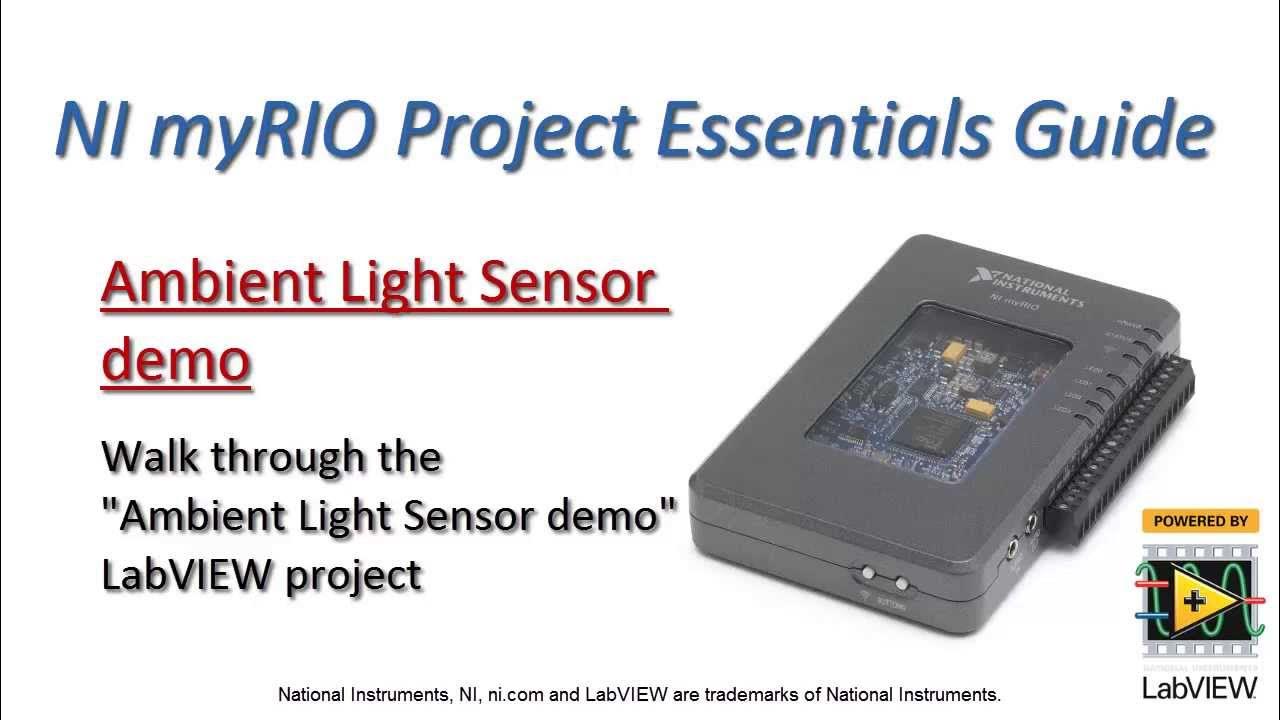 NI myRIO: "Ambient Light Sensor demo" LabVIEW project - YouTube