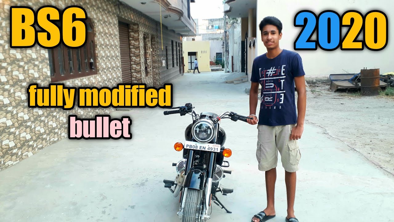 Fully modified BS6 Royal enfield bullet - YouTube