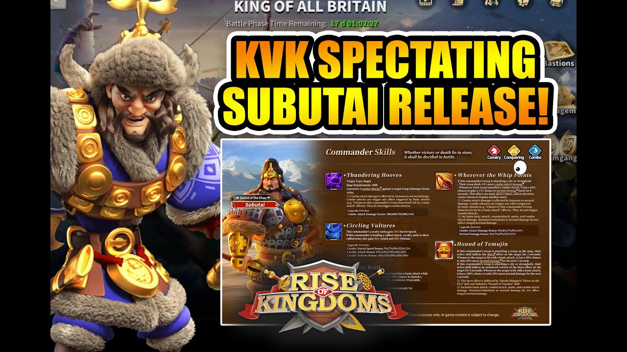 Live! Subutai Release and Spectating 960-2489-1846-1188 - Rise of ...