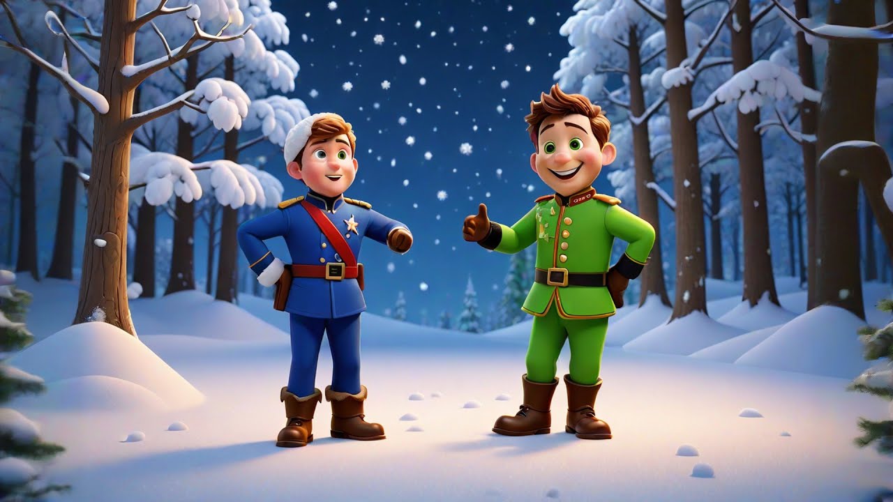 Three Toy Soldiers March in Snow | Winter Song for Kids | Fun Counting ...