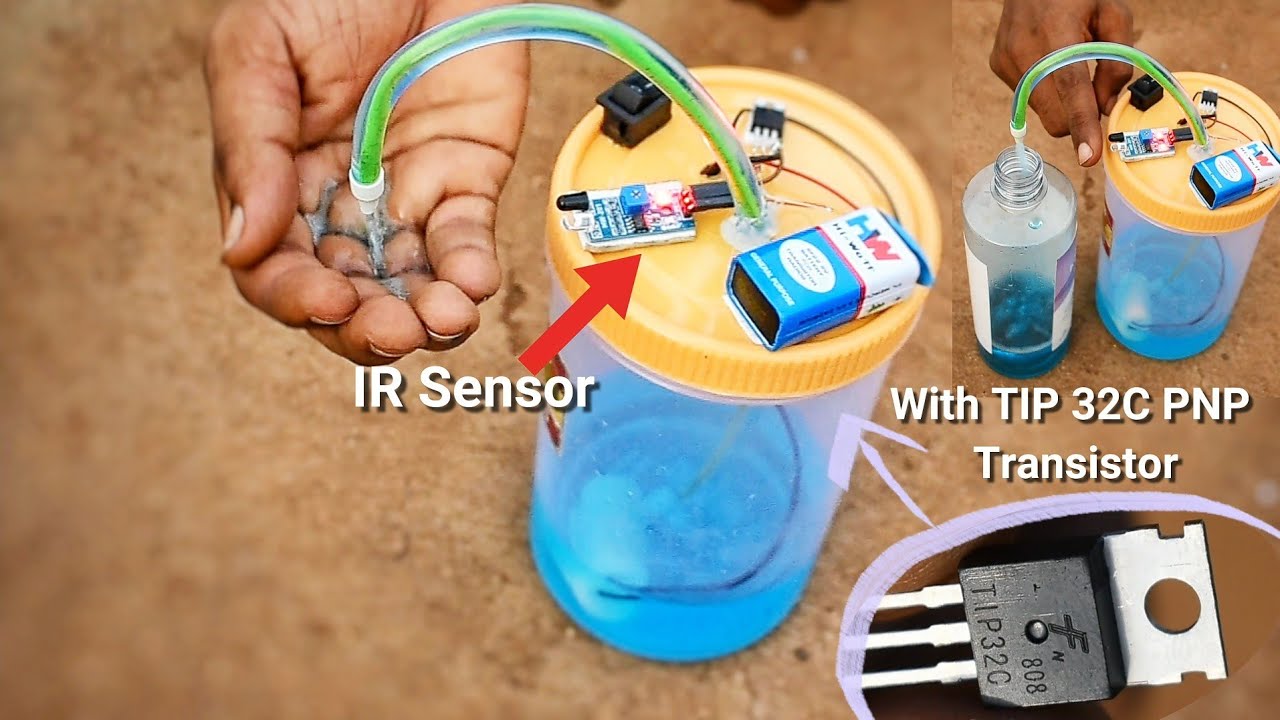 How to make Automatic Hand Sanitizer Dispenser | Homemade | Hand ...