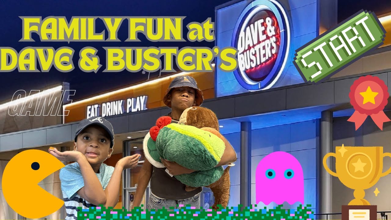 FOOD and FAMILY FUN DAY at DAVE & BUSTERS... - YouTube