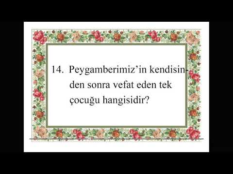 DİNİ GENEL KÜLTÜR VİDEOSU 4