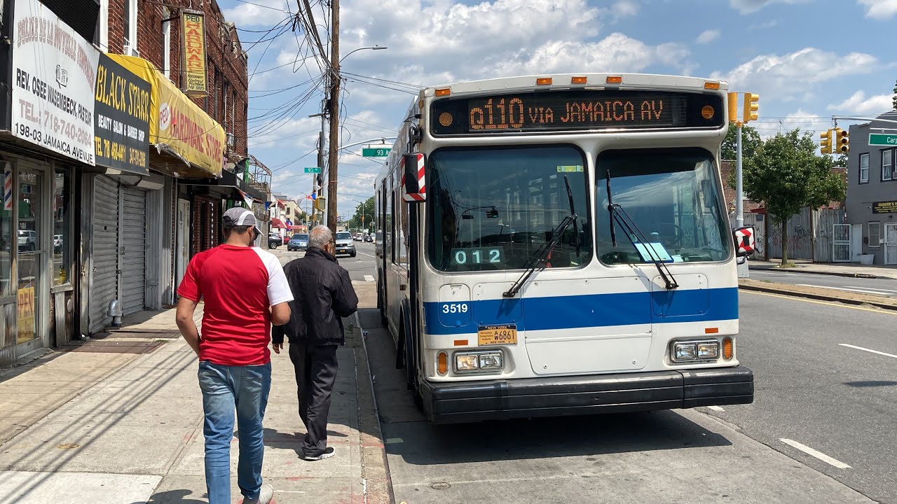 ᴴᴰ MTA Bus: 2006 Orion VII OG Hybrid #3519 on the Q110 Bus @ Jamaica Av ...