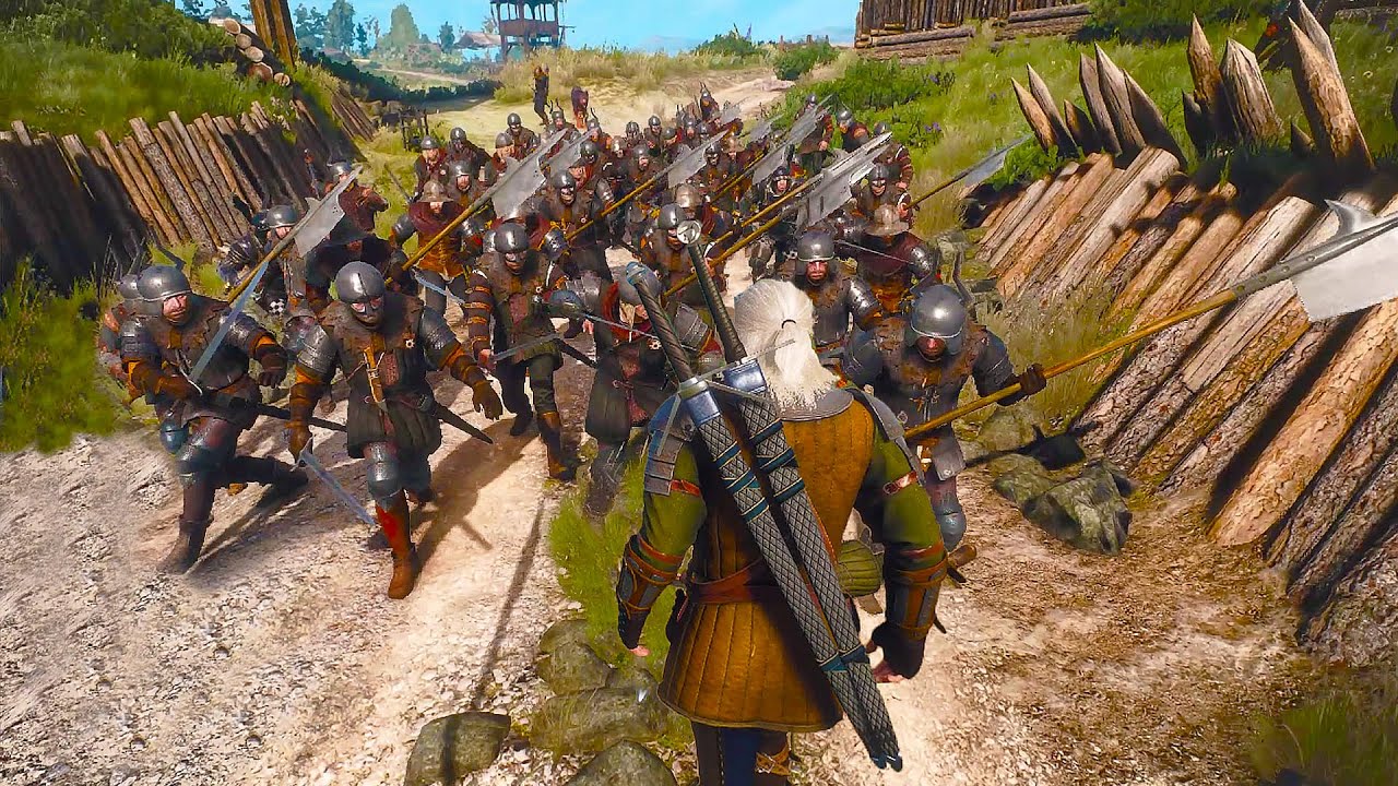 ⚔️CRAZY ATTACK On The NILFGAARDIAN CAMP! Brutal kills & Combo! Witcher ...