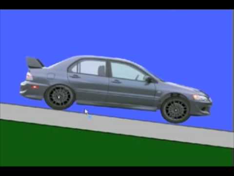 Phun car with suspension (Mitsubishi EVO) - YouTube