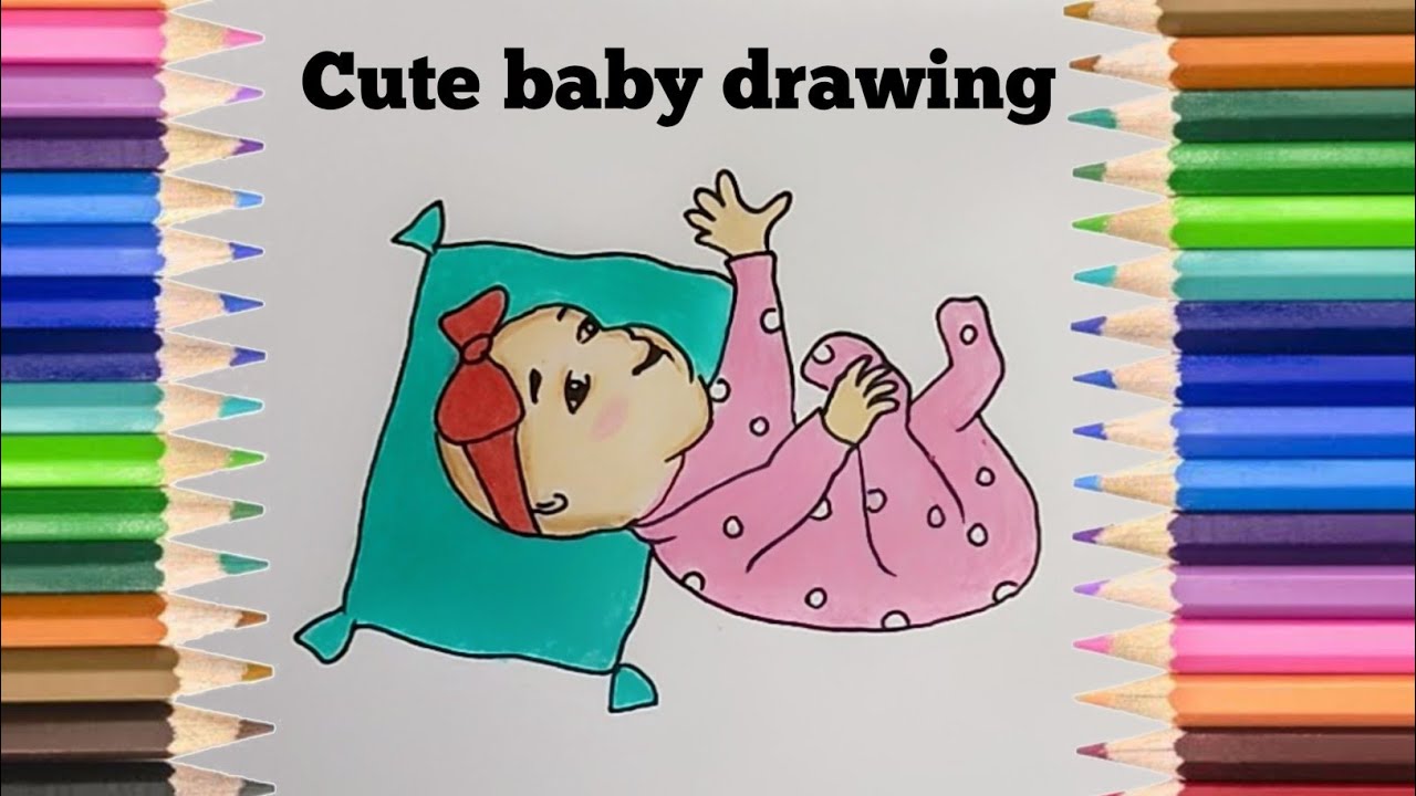 Cute Baby Drawing||How To Draw Cute Baby! - YouTube