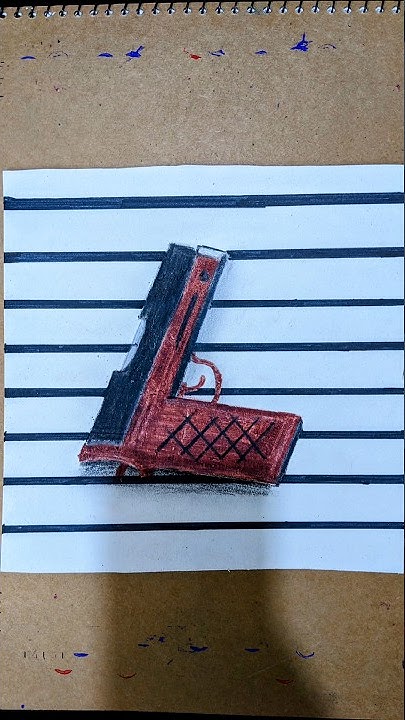 How to draw a gun | Pistol drawing | Hiba Artistic World #art #drawing ...