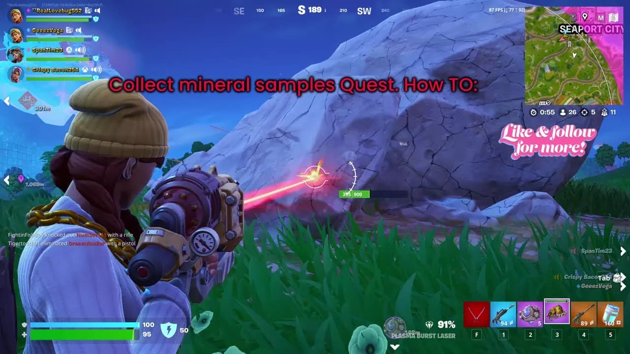 How to Collect mineral sample quest - YouTube
