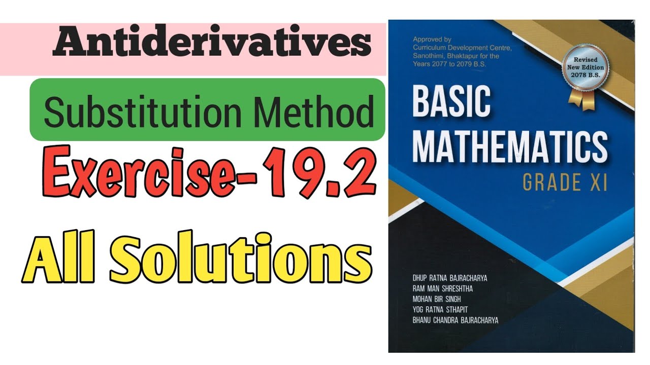Antiderivatives By substitution Method| Class 11 NEB ||Basic ...