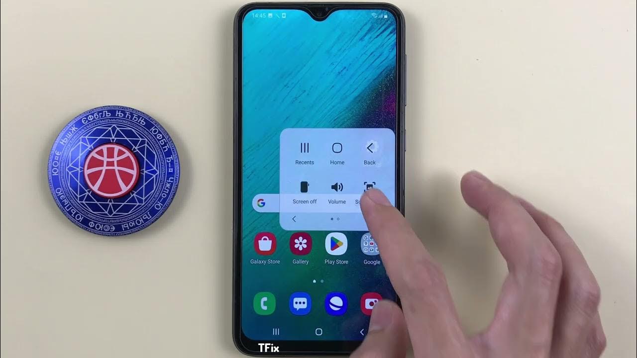 How to take screenshots with support menu on Samsung A10 Android 11 - YouTube