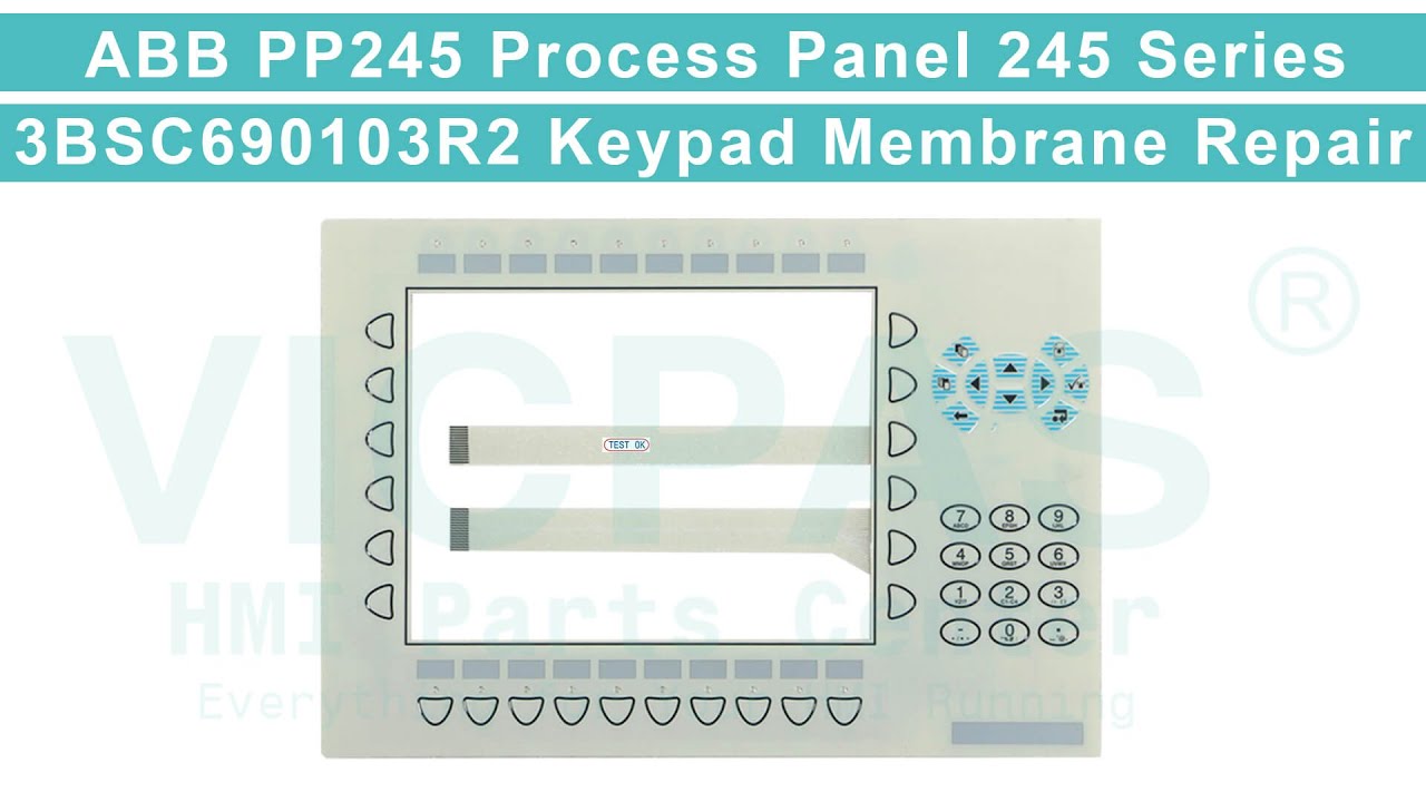 ABB PP245 Process Panel 245 3BSC690103R2 HMI Membrane Keypad Switch ...