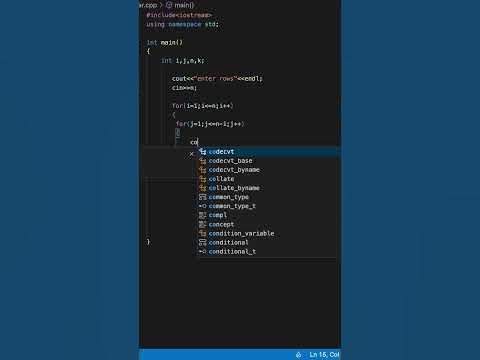 half star pyramid pattern 180 degree in c++ #coding #shorts #viral #programmer #programming # ...