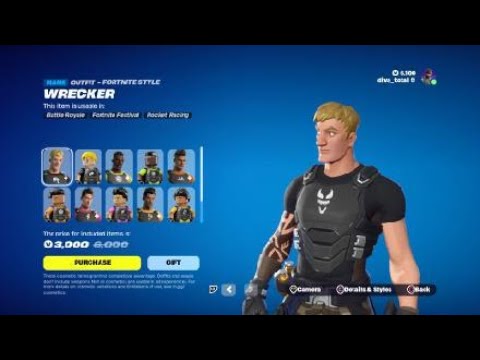 WRECKER (OUTFIT) "BUNDLE” - 3,000 V-BUCKS FORTNITE CHAPTER 5 SEASON 1 ...