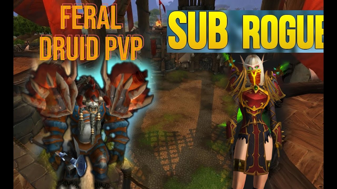 feral druid+ sub rogue 2v2 pvp arena wotlk classic - YouTube