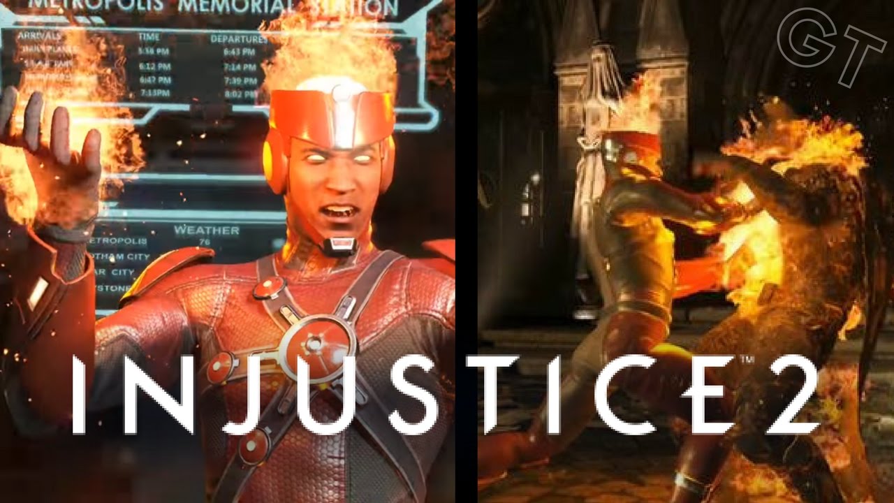 Injustice 2 - Firestorm Gameplay, Super Move, and Victory Pose - YouTube