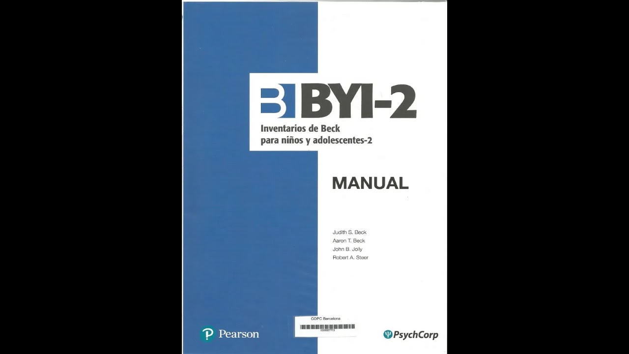 BYI-2: INVENTARIO DE BECK PARA NIÑOS Y ADOLESCENTES 2 - YouTube
