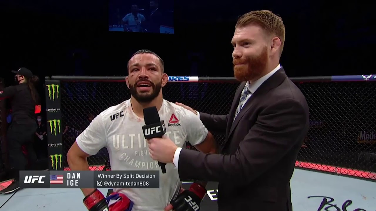 UFC Florida: Dan Ige Octagon Interview - YouTube