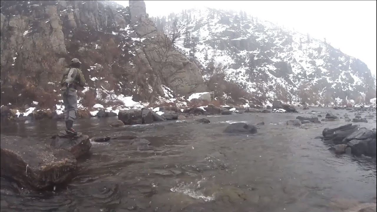 [BFS] Ultralight Trout Fishing Blizzard Run-Off Adventure - YouTube