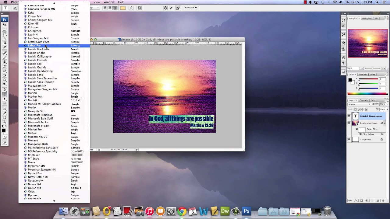 Photoshop CS3: Filter Gallery & Layer Styles - YouTube