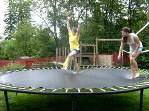 alice and kayse trampoline tricks - YouTube