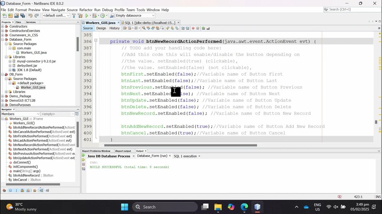 JAVA DB NETBEANS PART 5 - YouTube