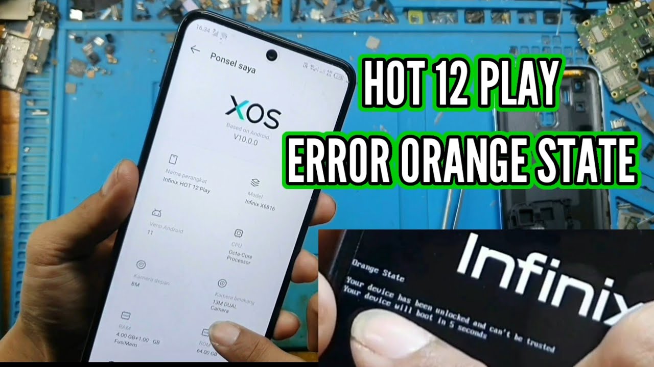 part 2 ‼️ infinix hot 12 play error orange state - YouTube