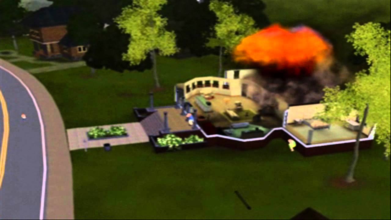 Sims 3: Meteor crashes into my sim's house! - YouTube