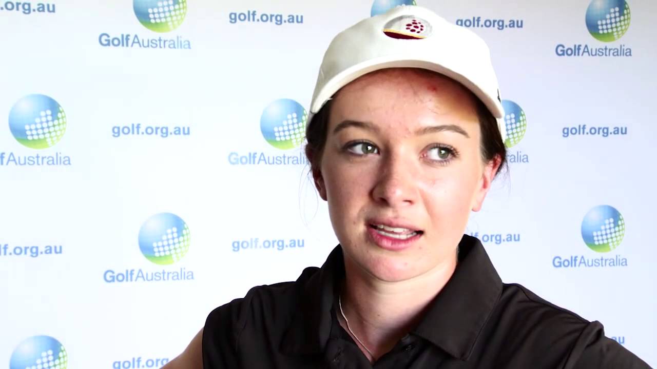 Becky Kay after her quarter final win at the Australian Amateur 2015 ...