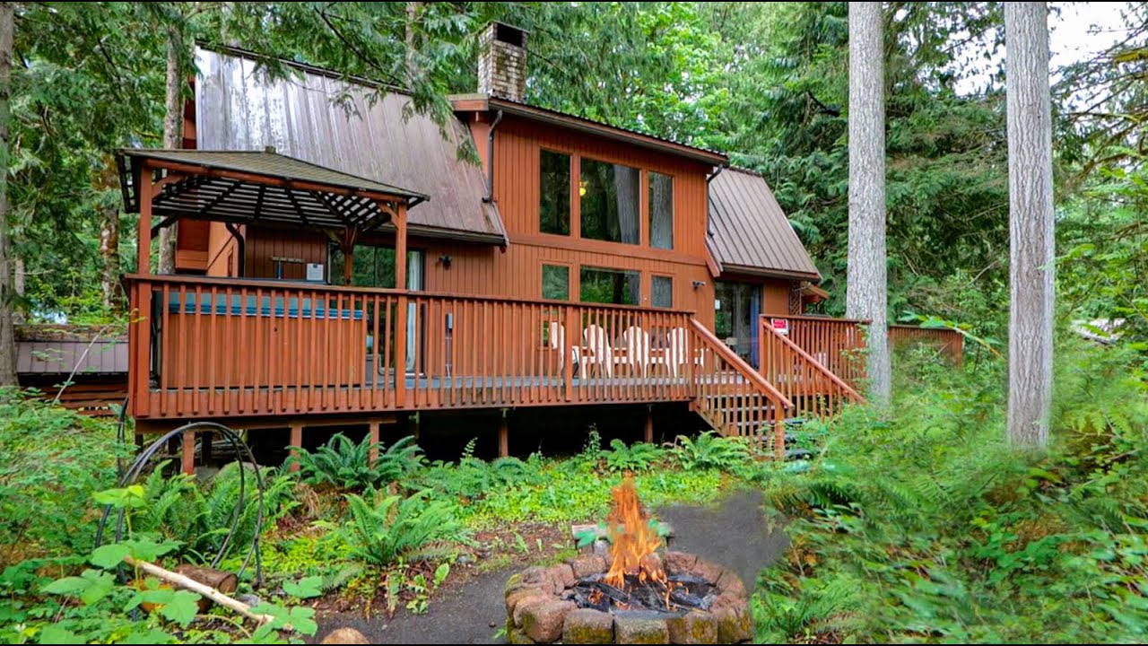 Riverfront Cabin, Baring Washington - YouTube