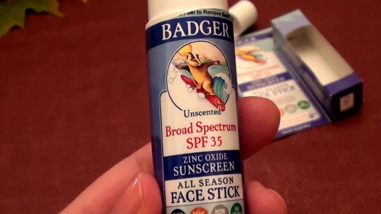Badger SPF 30 Plus Sunscreen All Season Face Stick Unscented -- REVIEW ...