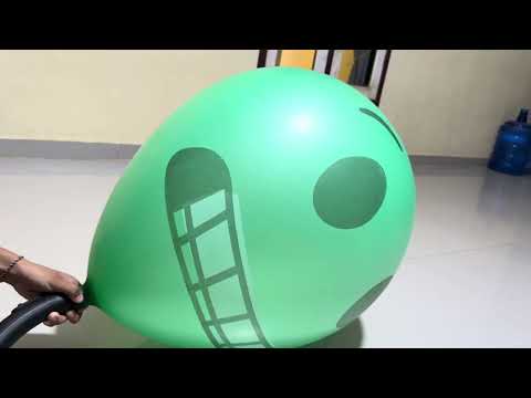 Cute emoji jumbo rocket balloon