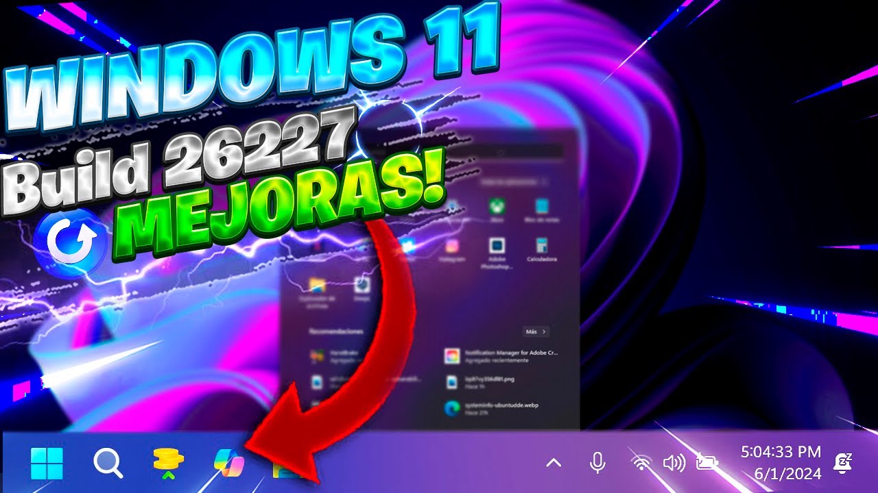 NUEVO Windows 11 BUILD 26227 Con MEJORAS / APP de COPILOT y Más CAMBIOS ...
