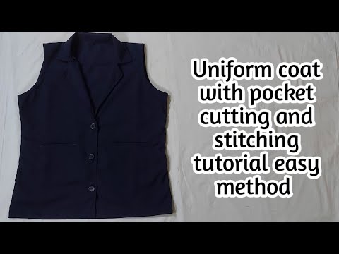 Girls uniform collar coat cutting and stitching tutorial/uniform coat ...