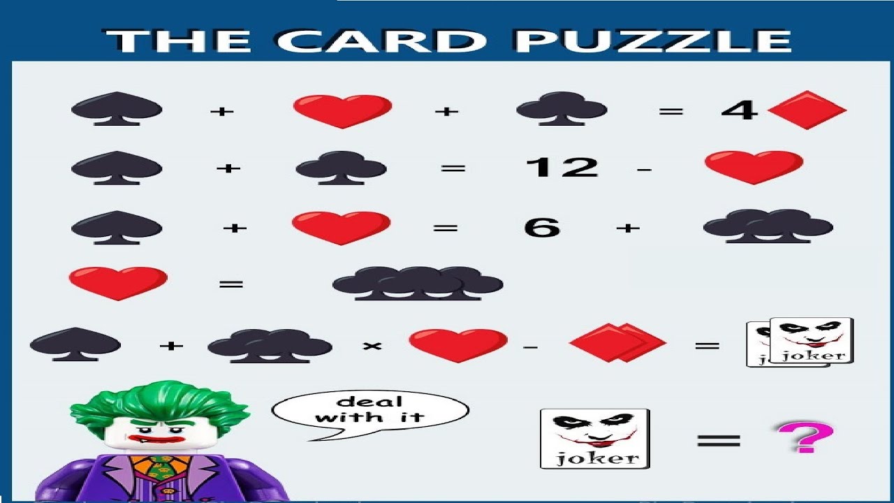 The Card Puzzle - Only For Genius - YouTube