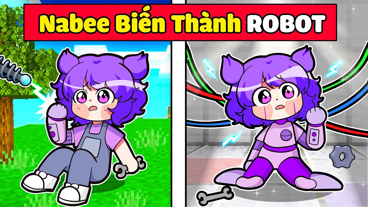 NABEE BẤT NGỜ BỊ BIẾN THÀNH SIÊU ROBOT TRONG MINECRAFT*NABEE ROBOT 🤖🧐⚡️ ...