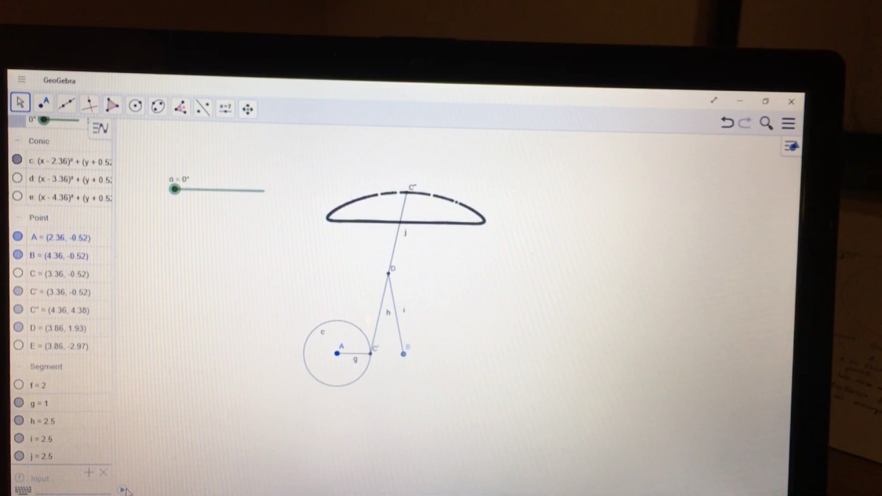 Mechanism on Geogebra - YouTube