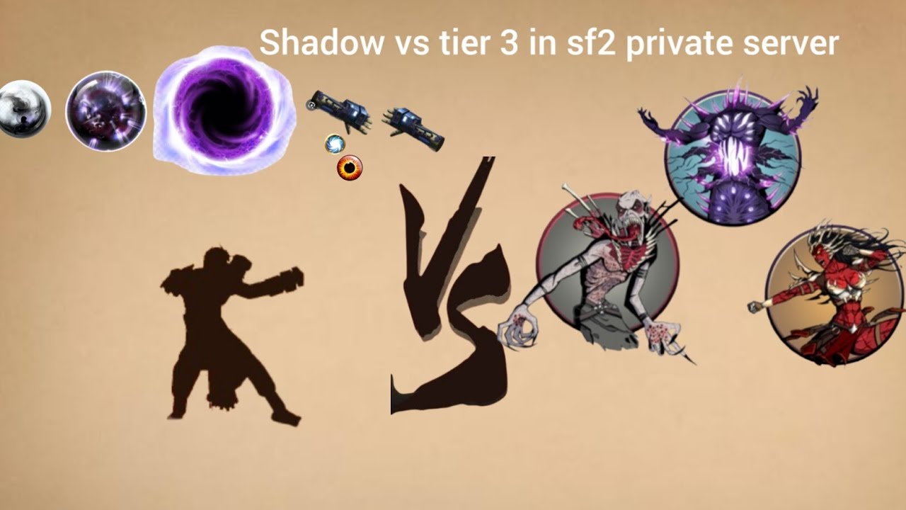 shadow vs tier 3 all bosses in sf2 private server - YouTube