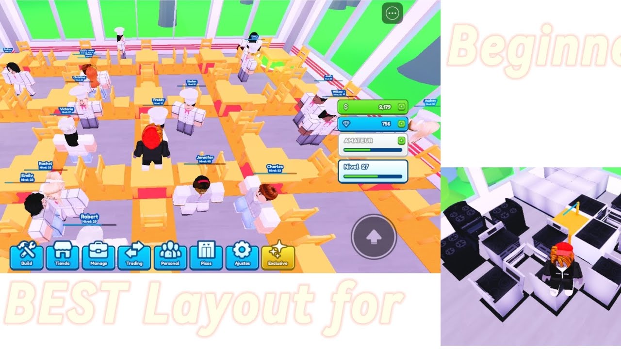 Crazy Layout!!FOR Beginners 1-2 Floor (My Restaurant) - YouTube
