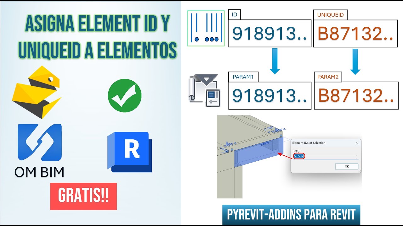Asigna Element ID y Unique ID en Revit Automáticamente |Add-in Pyrevit ...
