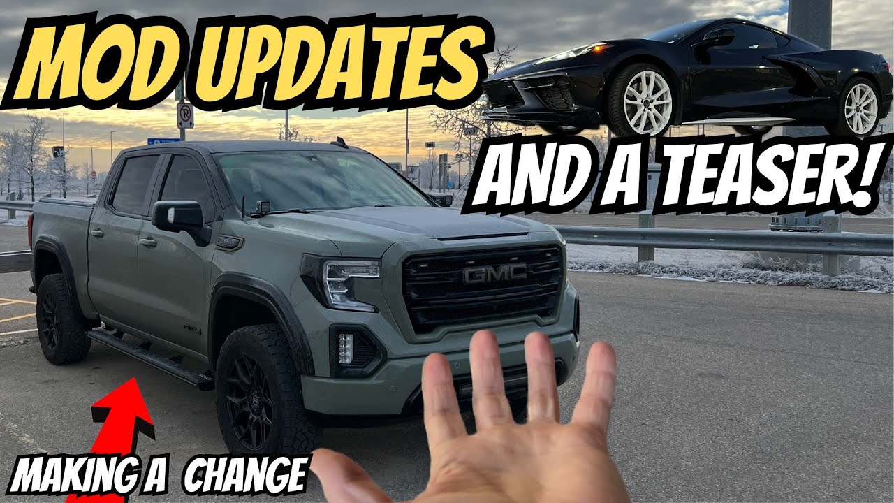 GMC Sierra AT4 & C8 Corvette Mod Plans & A Teaser! - YouTube