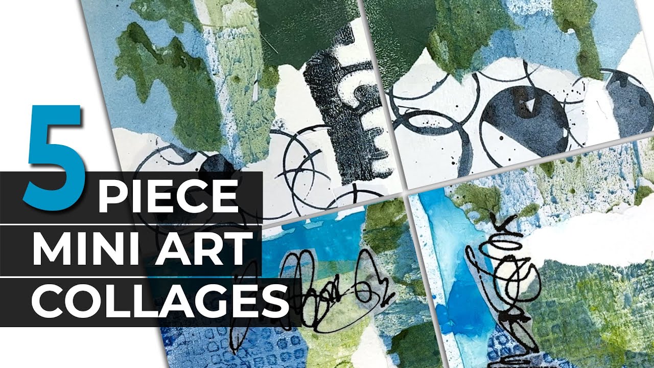 Creating an Art Collage with 5 Pieces of Collage Paper - YouTube